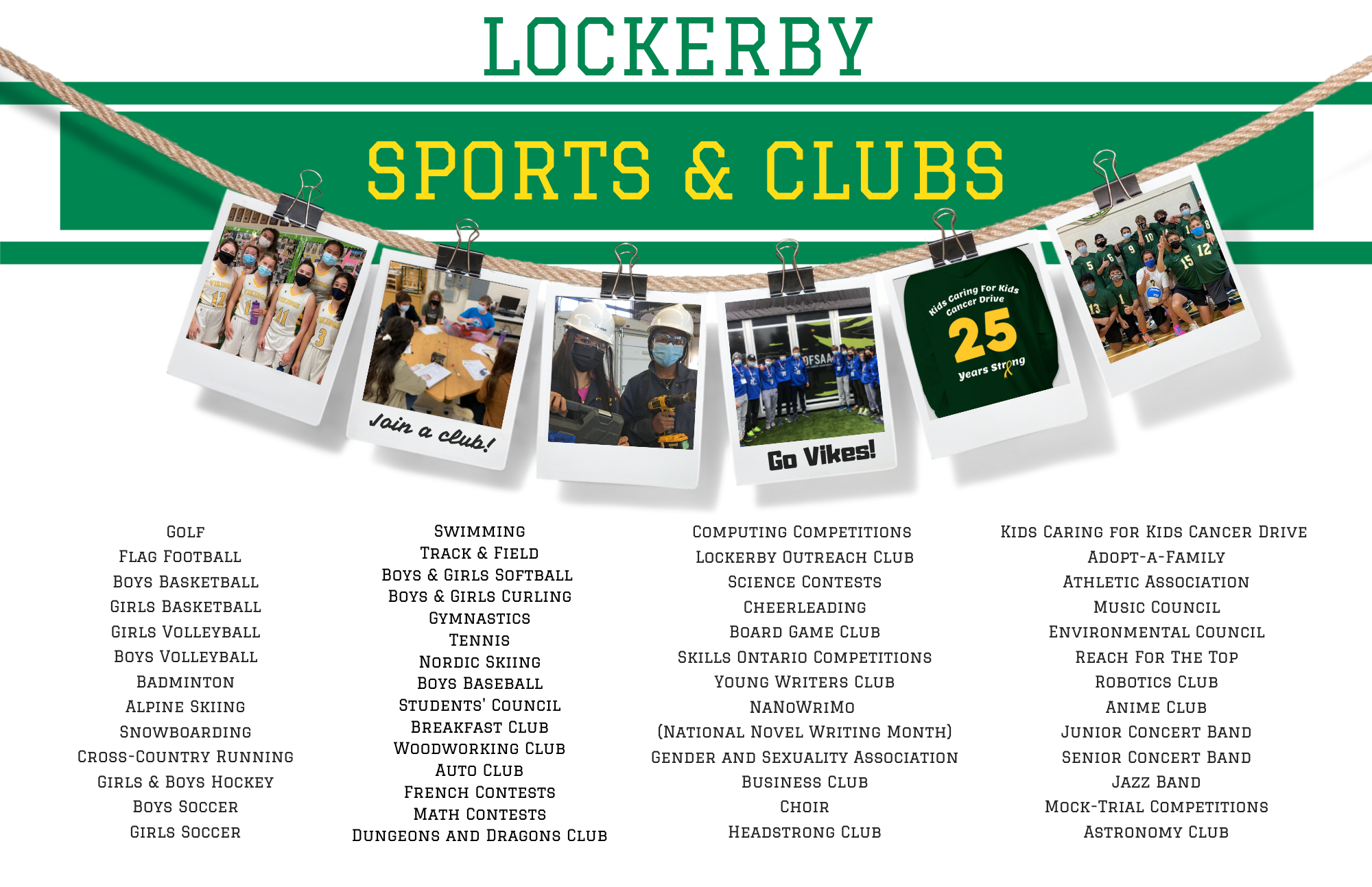 Clubs & Organizations - Lockerby Composite School