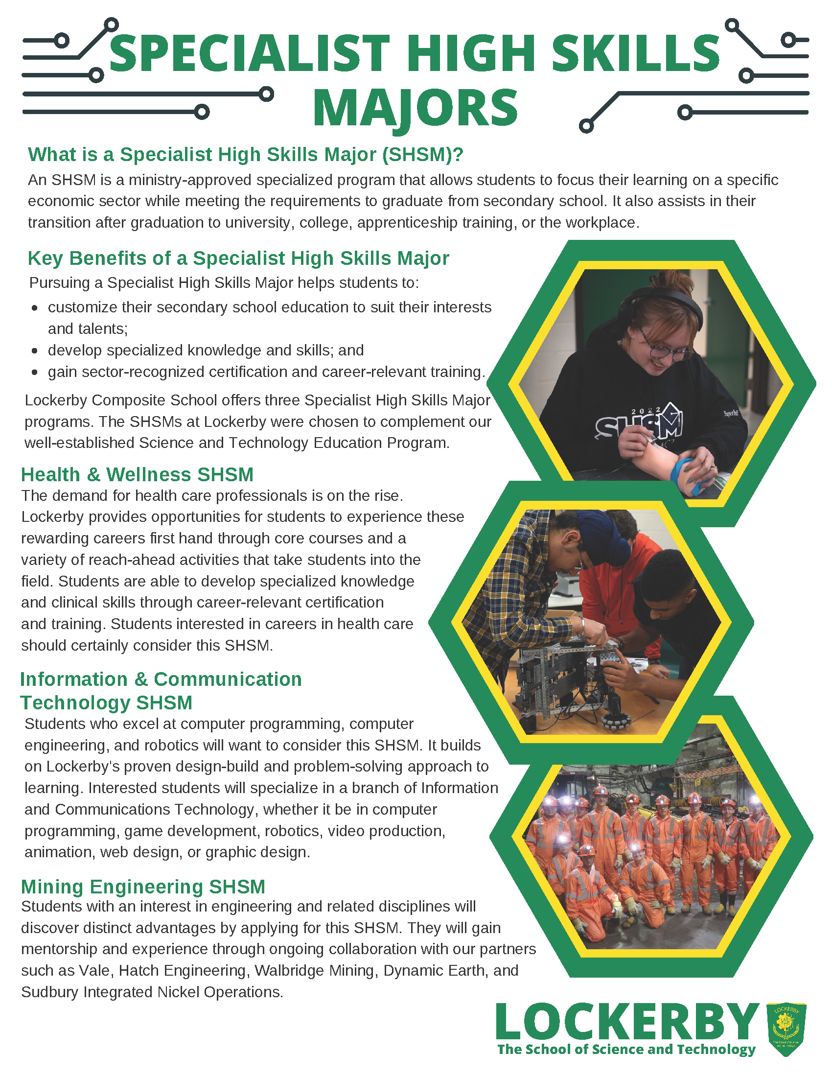 Health and Wellness SHSM - Lockerby Composite School