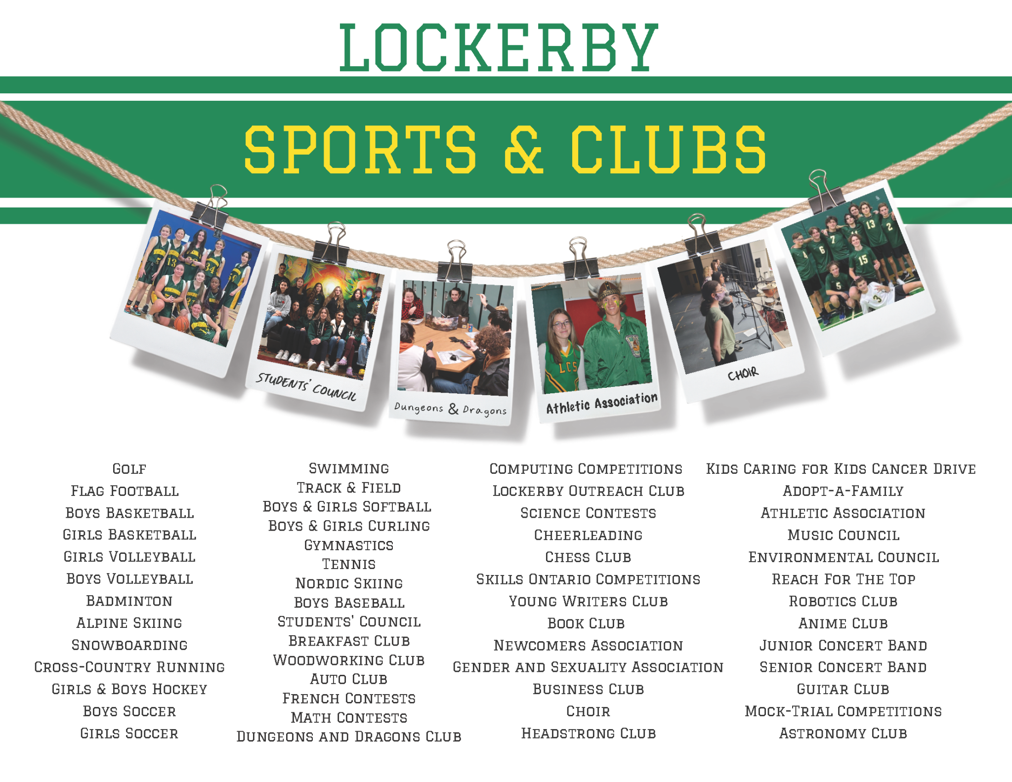 Clubs & Organizations - Lockerby Composite School