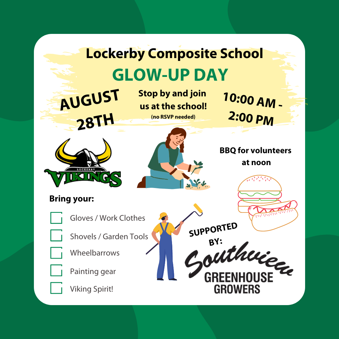 2nd Annual Glow-Up Day - August 28th, 2024 - Lockerby Composite School